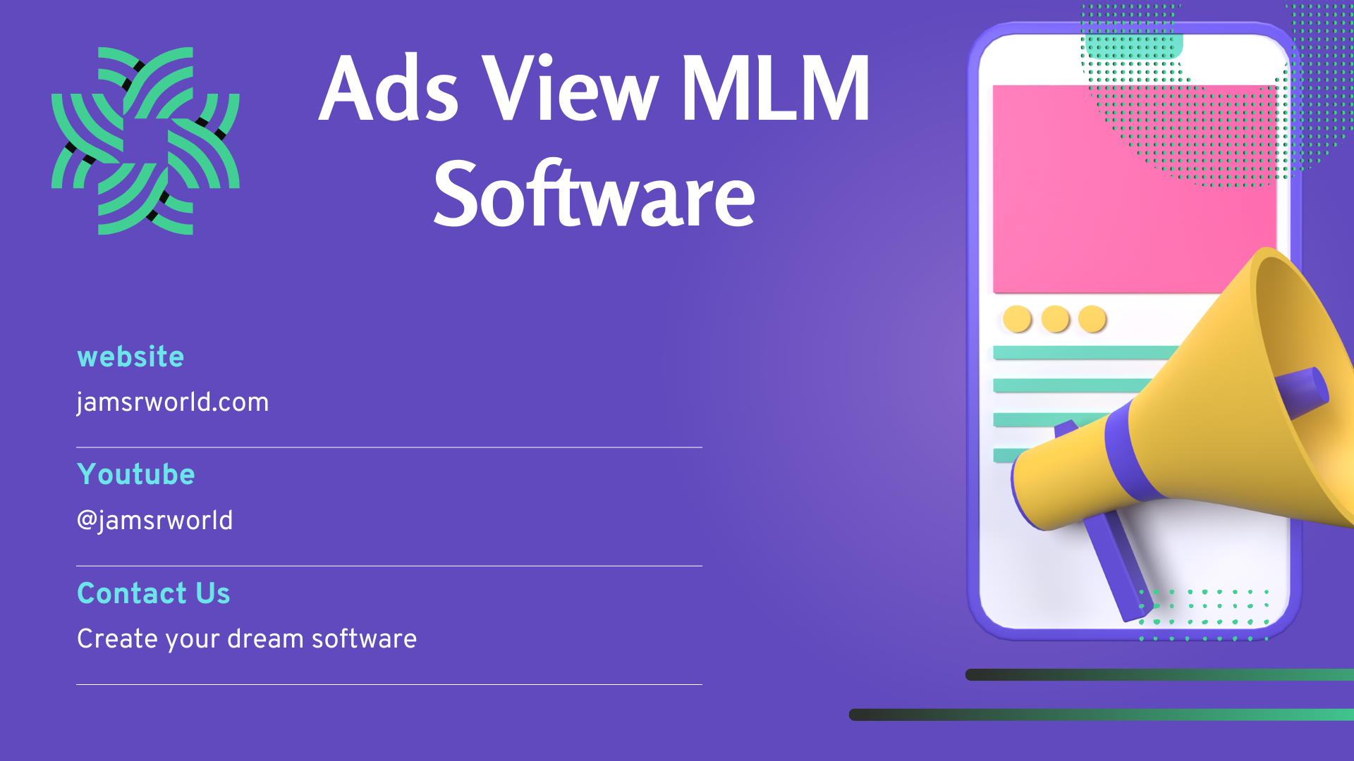 Ads view mlm software | Ads Based MLM Plan Software | Jamsrworld