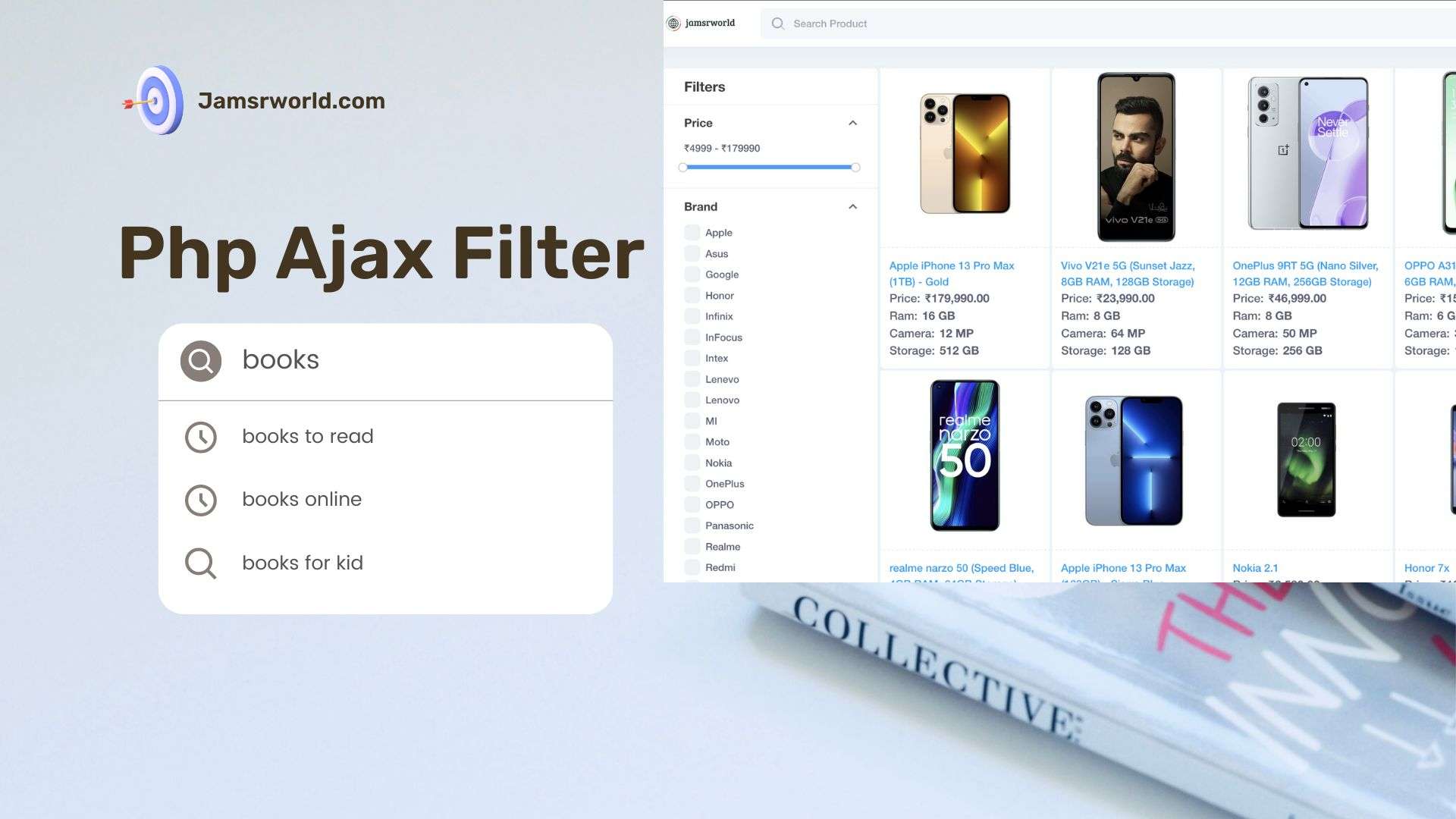 Product Filter in PHP | Jamsrworld